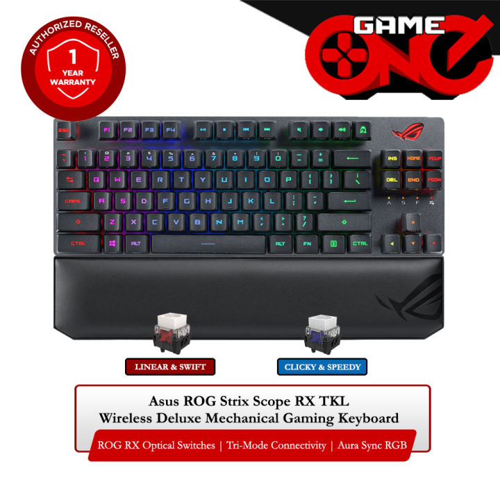 Asus ROG Strix RX TKL Wireless Deluxe Gaming Keyboard (RX Optical Mechanical Switches) | Lazada PH