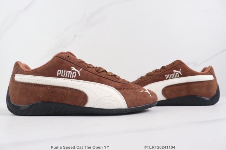 Puma Speed Cat The Open YY รองเท้าลำลองวินเทจวัสดุหนังสีน้ำตาลต่ำไซส์ ...