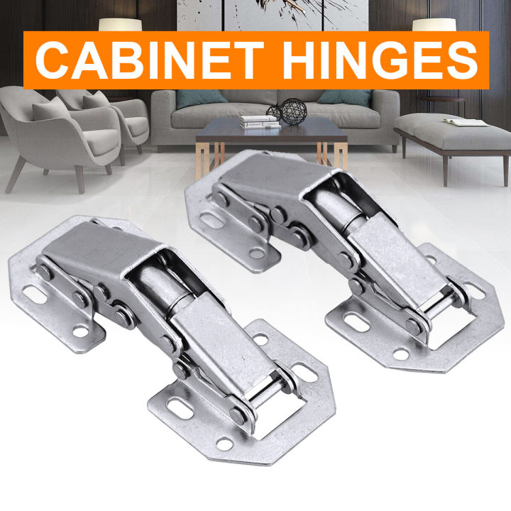 2pc Cabinet Hinges No-Drilling Hinge Hydraulic Cupboard Door Hinge ...