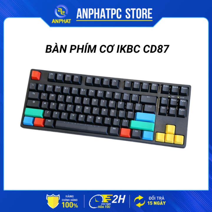Bàn phím cơ IKBC CD87 PD Blue switch ( bảo hành 24 tháng ) | Lazada.vn