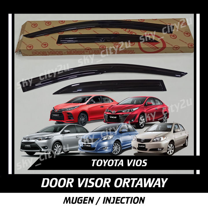 Toyota Vios Mugen Injection Door Visor Ortaway Vios 2003 2004 2005 2006 ...