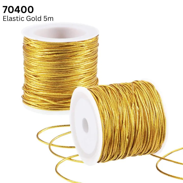 Getah Elastik Emas 5m/ Elastic Gold 5m Getah Emas Pembalut Hadiah ...