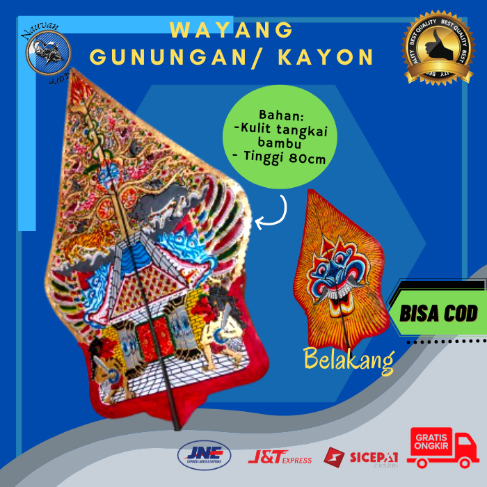 Wayang Kulit Gunungan Kayon Standar Dalang Kualitas Biasa 80cm | Lazada ...