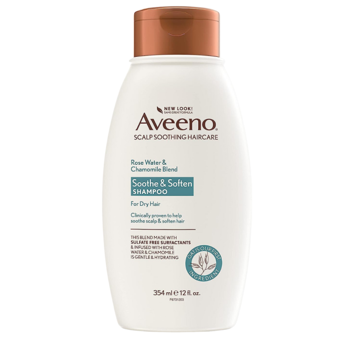 Aveeno Rose Water & Chamomile Blend Shampoo with Colloidal Oat for Dry ...