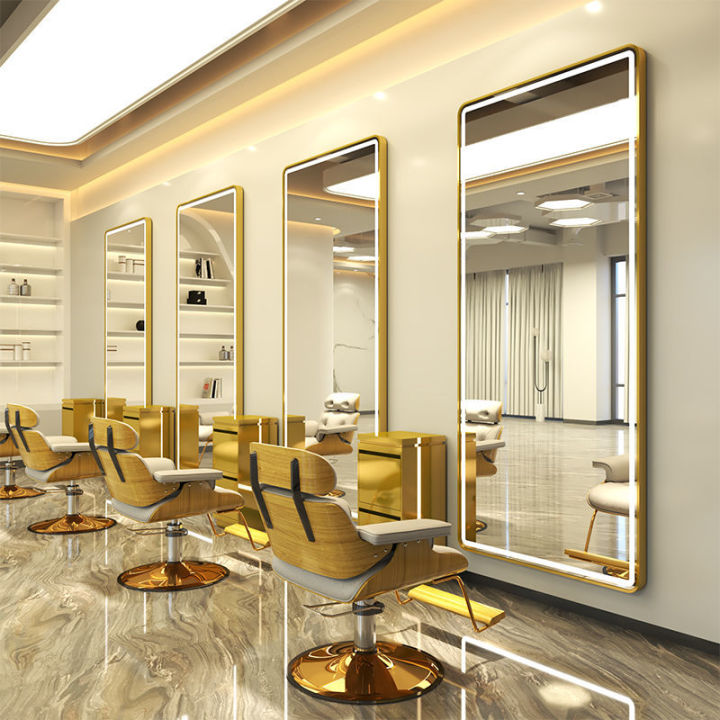 Mirror Whole Body Wall Decor With Frame Barber Shop Hair Salon Mirror ...