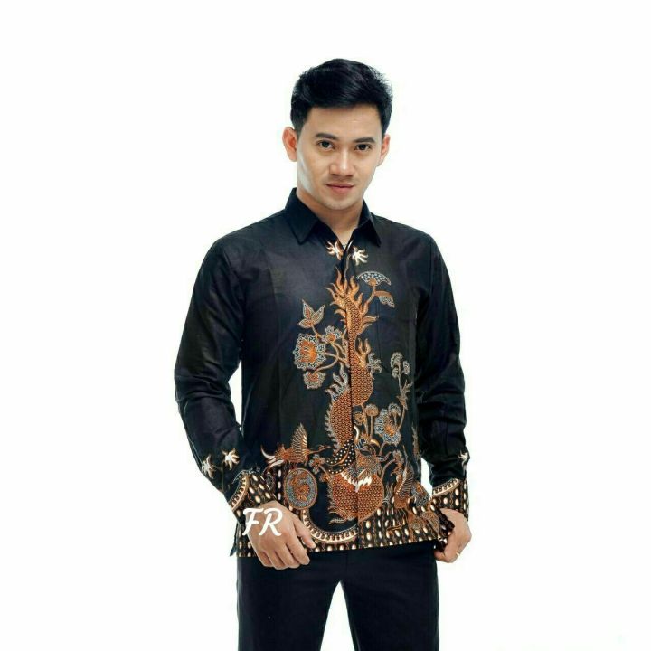 Kemeja Batik Pria / Baju Batik Pria / Kemeja Pria Batik Motif Naga ...