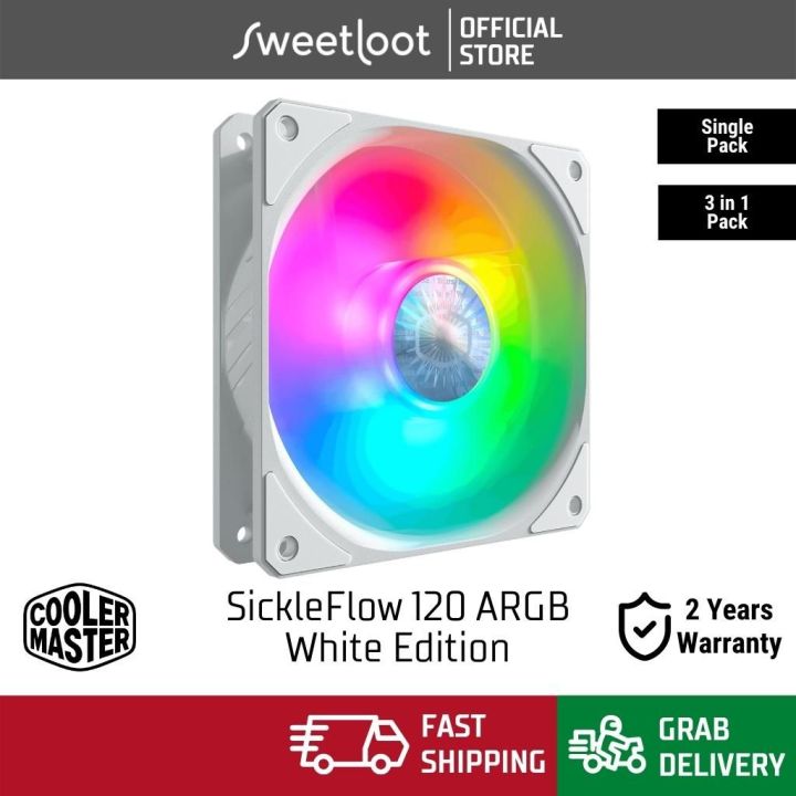 Cooler Master SickleFlow 120 ARGB White Edition 3IN1 / Single Pack ...