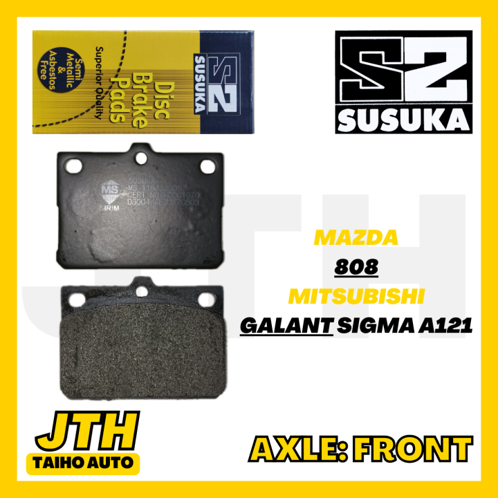 TAIHOAUTO SUSUKA Front Brake Pad Mazda 808 / Mitsubishi Galant Sigma A121 Ceramic Disc Break Pad ...