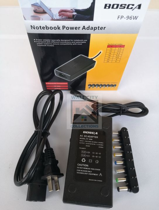 DW BOSCA FP-96W Laptop Notebook Universal Power Adapter 8 connectors ...