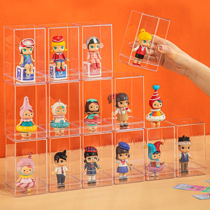 POP MART/Building block/figurine storage box, Acrylic display box ...
