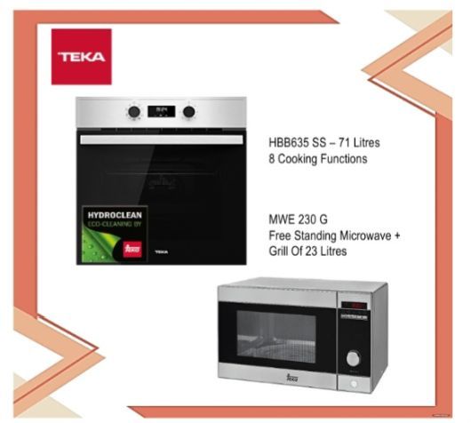 Teka HBB 635 SS Build In Oven ( 8 Cooking Functions) + MWE 230 G Free ...