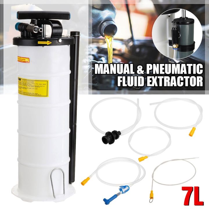 Manual/Pneumatic Fluid Extractor 7L Oil Transfer Pump Engine Diesel Fuel Tank Car Truck Boat ...