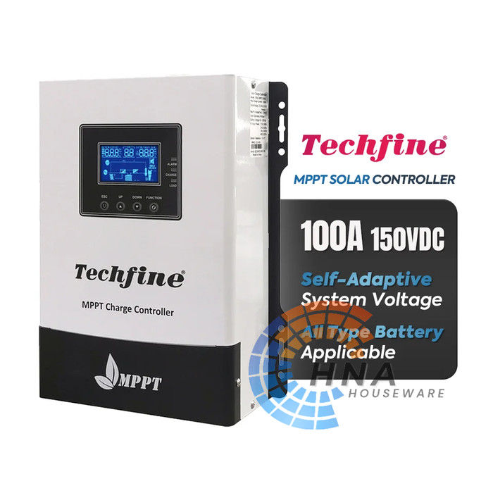 MPPT 100A TECHFINE SOLAR CHARGE CONTROLLER SCC PV SOLAR PANEL SURYA ...