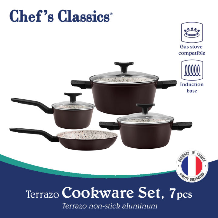 Chef's Classics Terrazo Non-Stick Cookware Set, 7pcs | Lazada PH