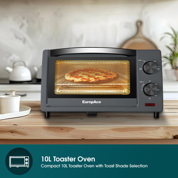 EuropAce 10L Compact Toaster Oven with Toast Shade Selection ...
