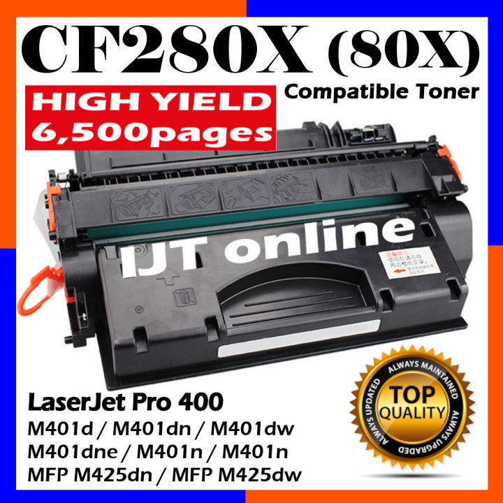 Laser Toner Cartridge Compatible to HP CF280X HP80x Laser Jet Pro 400 ...