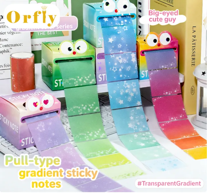 Transparent Pearlescent Pull-Out Sticky Notes - Message Board for ...