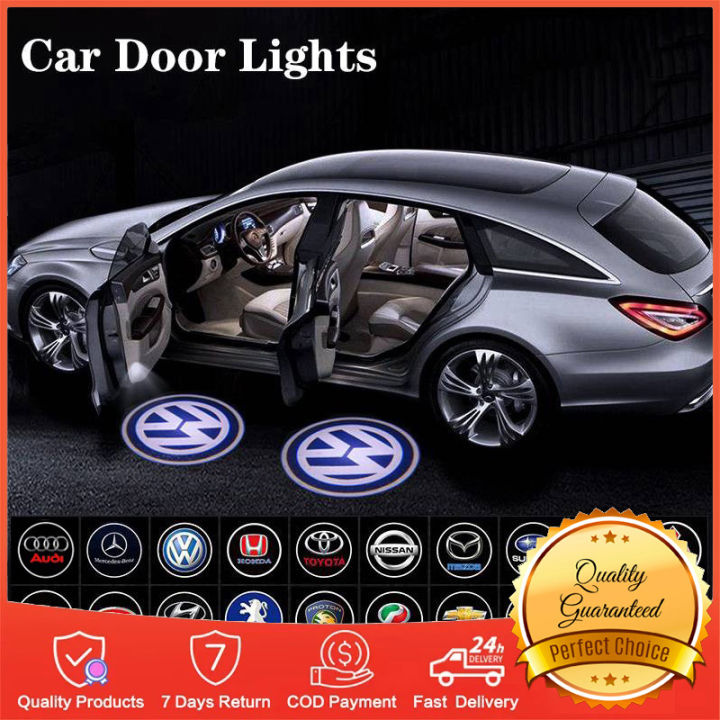 【Ready Stock】2 PCS Car Door Light LOGO Wireless Car Projection Cree LED ...