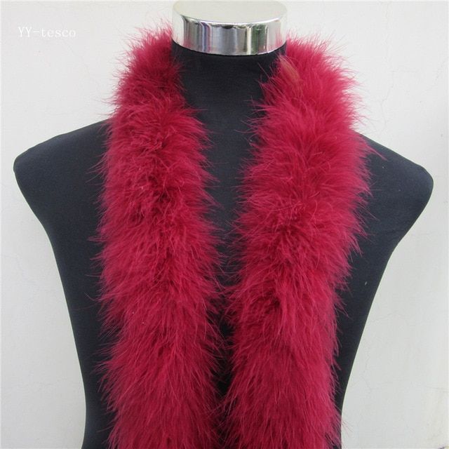 48-50g 2meters Long Fluffy Feather Boa Super Quality Dyed Turkey ...