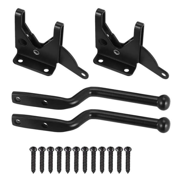 (DRGQ) 2Pcs Self Locking Gate Latch Automatic Heavy Force Lever Fence ...