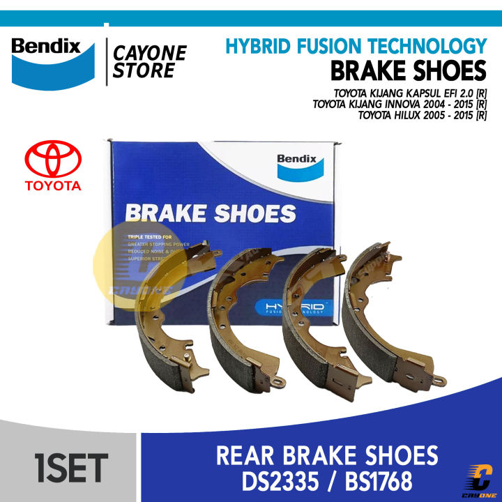 BENDIX Brake Shoes Kampas Rem Belakang TOYOTA KIJANG EFI INNOVA HILUX ...
