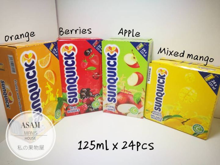 Sunquick Assorted Fruit Juice [Mixed Mango / Berries / Orange / Apple ...
