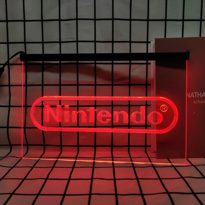 Nintendo Game R LED Neon Sign Home Decor with Vintage Plaques and ...