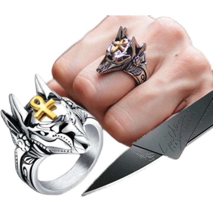 Multi-functional self-defense ring anti-wolf weapon self-defense hidden ...