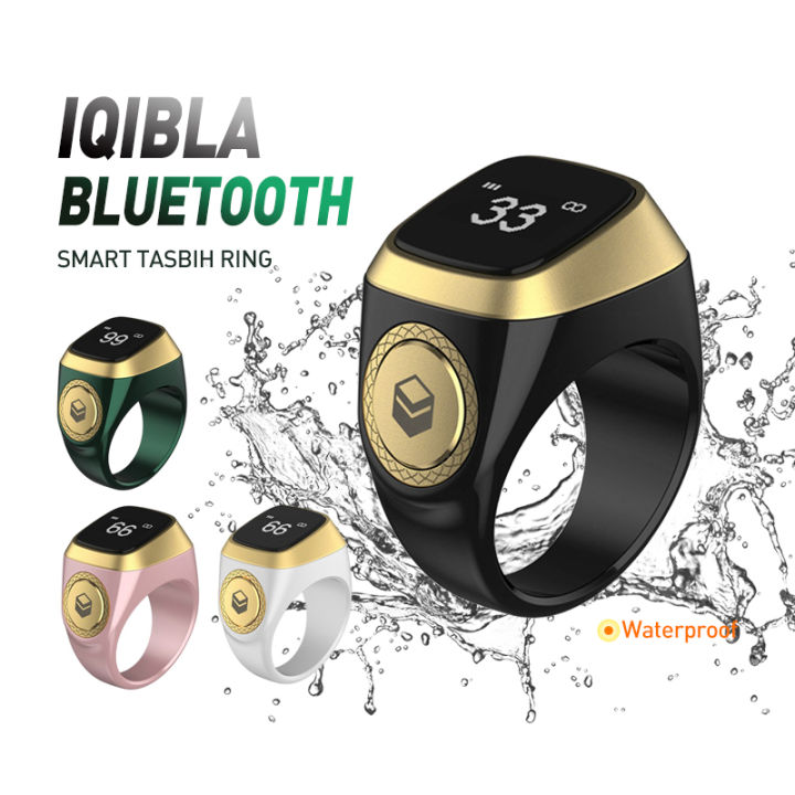 Aluminum Alloy Digital Tasbih Smart Zikr Ring with Battery Charging Box ...