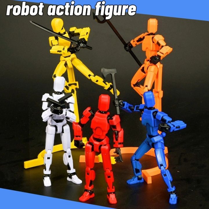 Action Figure 3d Printed Toys Multi Jointed Movable Robot Lucky 13 ...