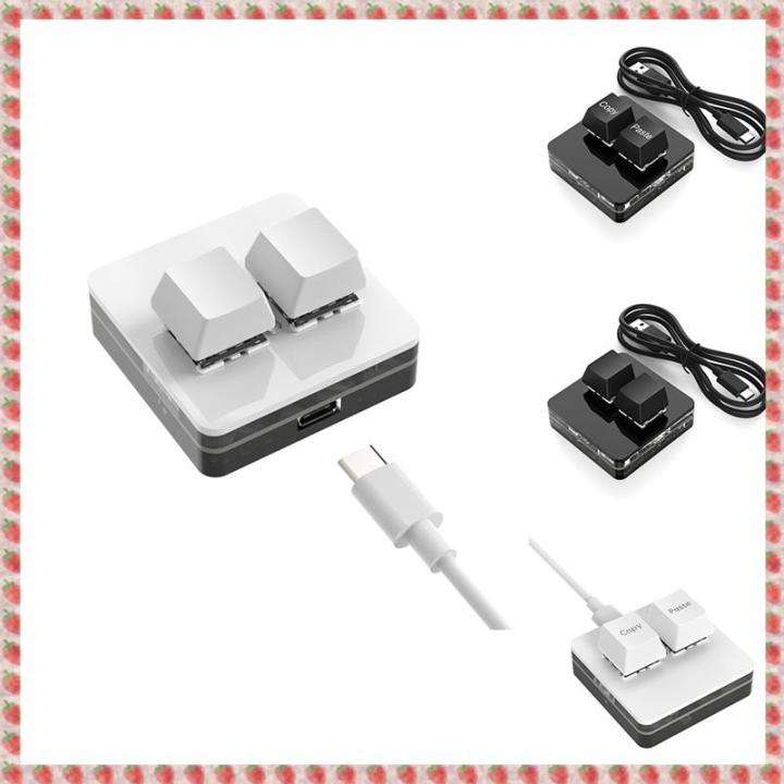 (PJAE) Custom Mini Keyboard 2 Key RGB Macro OSU Keypad Programmable ...