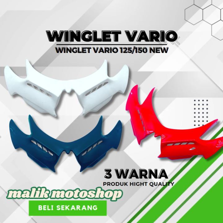 Winglet Vario 150 / 125 New 2018 2019 2020 2021 Variasi Motor Vario - hitam glossy WINLET ...