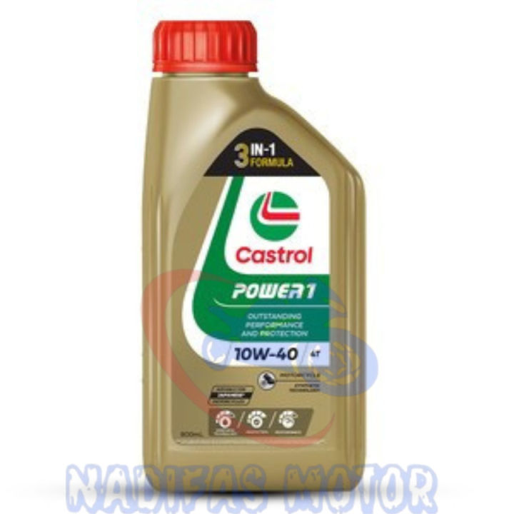 Oli CASTROL POWER1 4T Original 0.8 L / 1 Liter 10W-40 Oli Motor 4T Oil ...