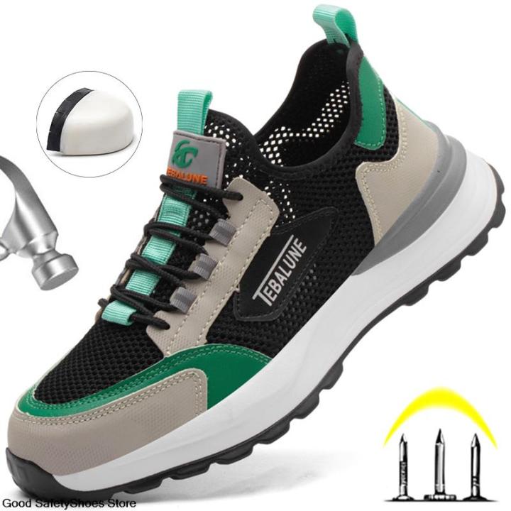 Breathable Mesh Work Sneakers Men Women Safety Shoes Lightweight ...