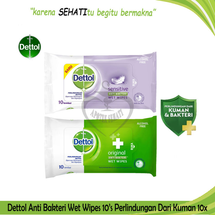 Dettol Wet Wipes Tissue Basah Lembut Anti Bakteri Tisu Basah | Lazada Indonesia