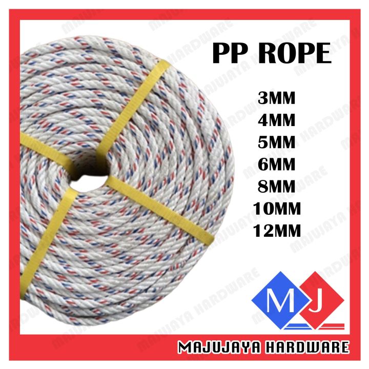100g High Quality PP Rope Polupropylene Rope Tali PP Nylon Putih Jaring ...