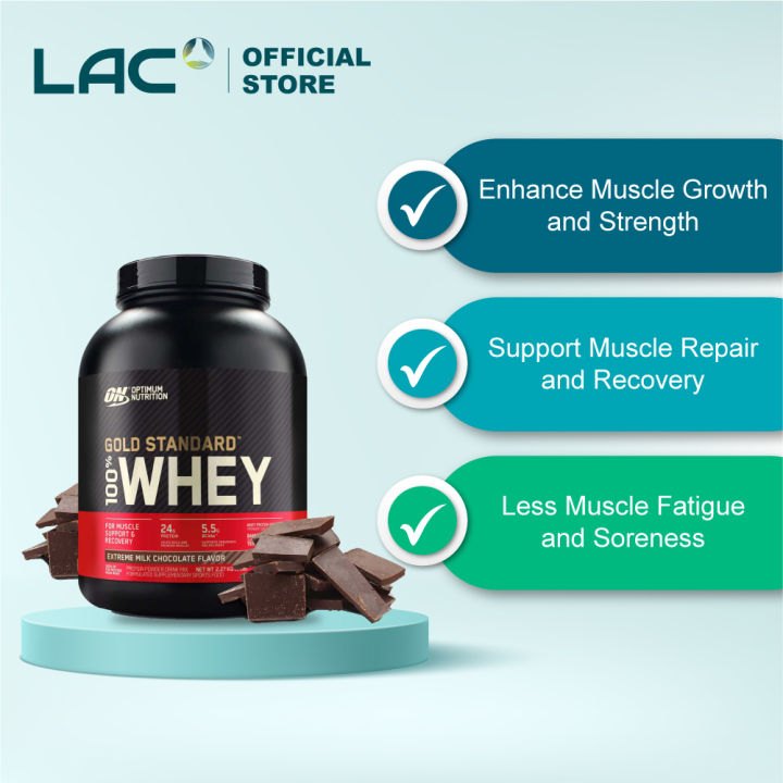 [Expiry Aug 2026] Optimum Nutrition Gold Standard Whey Protein 5 lbs - Extreme Milk Chocolate ...
