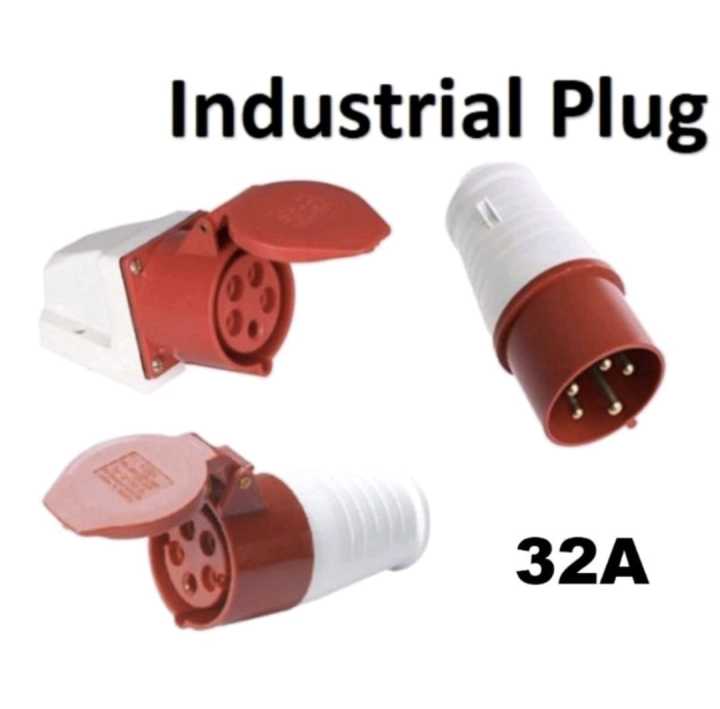 Weatherproof Industrial Plug and Socket Wall 3 Pin 4 Pin 5 Pin | 32A ...