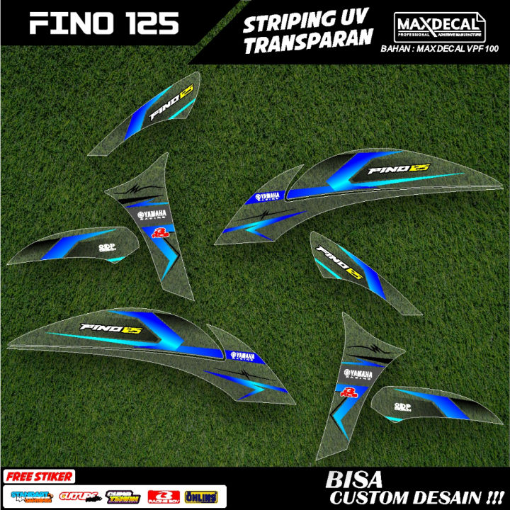 STIKER STRIPING TRANSPARAN YAMAHA FINO FACELIFT LIS STICKER UV SEMI ...