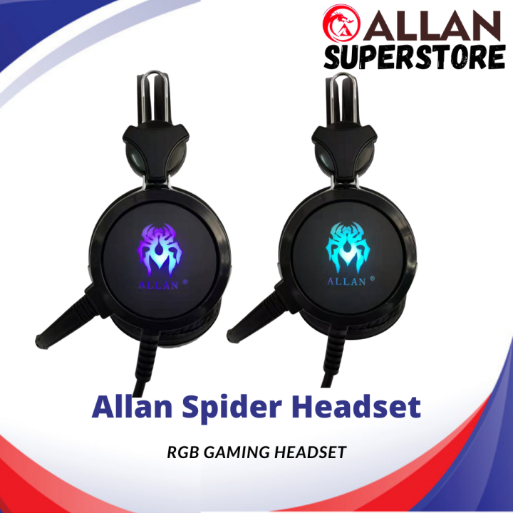 Allan Superstore Spider RGB Gaming Headset / Heavy Duty for Online ...