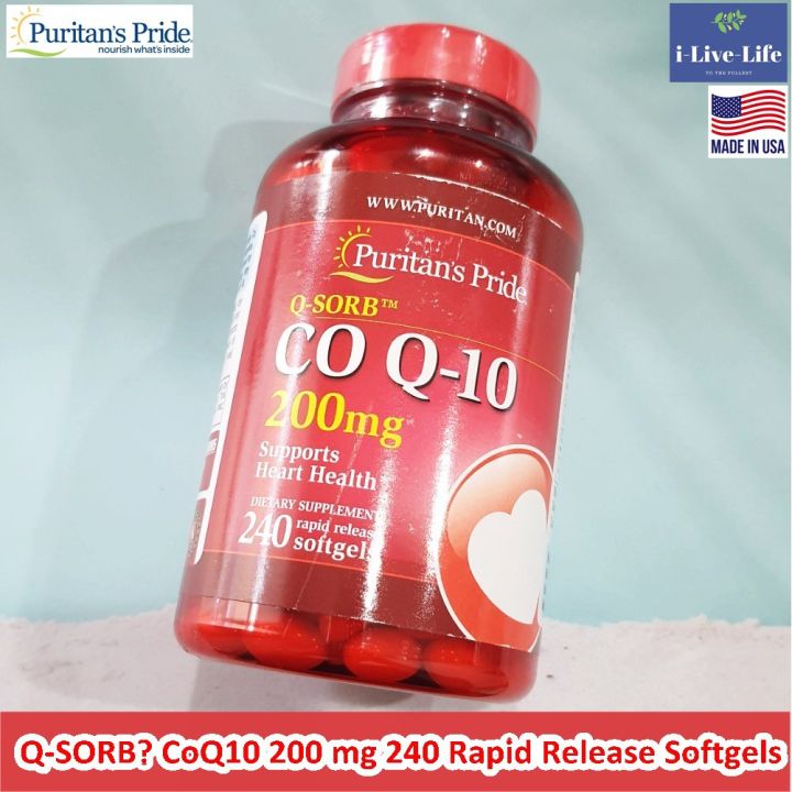 โคคิวเท็น Q-SORB™ CoQ10 200 mg 120 or 240 Rapid Release Softgels ...