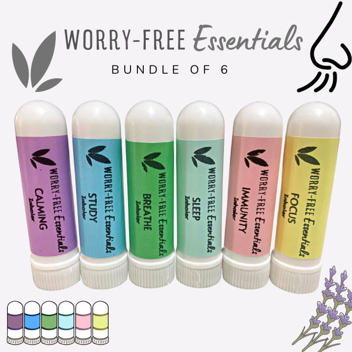 WORRY-FREE ESSENTIALS Aromatherapy Inhalers Bundle of 6 | Lazada PH