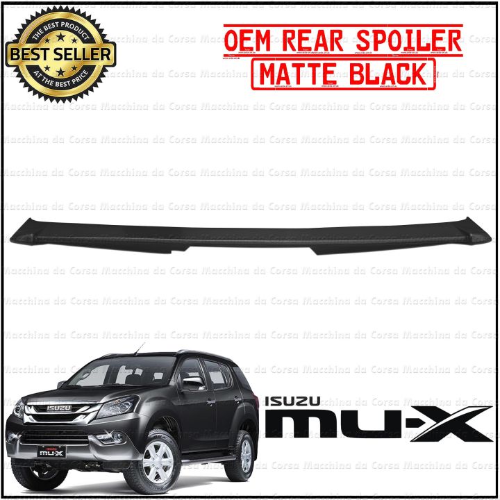 Isuzu MU-X 2018-2022 OEM Rear Trunk Spoiler Matte Black 2nd Design ...