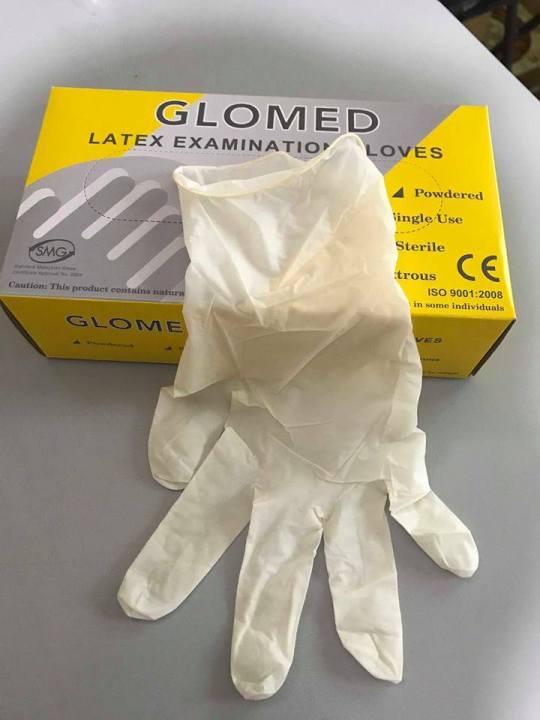 GLOMED POWDER FREE LATEX EXAMINATION GLOVES | Lazada PH