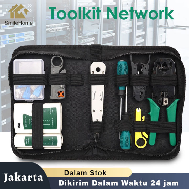 GAINTECH TOOLKIT Network Repair 10in1 / NETWORK TOOLKIT / PAKET LENGKAP TANG KRIMPING CRIMPING ...