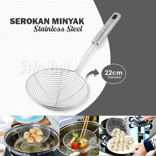 Serokan Minyak / Saringan Penggorengan Stainless / Saringan Serbaguna ...