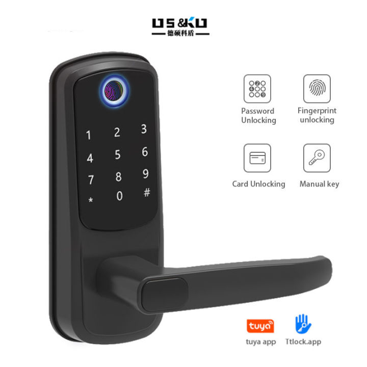 Keyless Entry Door Lock with Keypad, Smart Deadbolt Locks - Fingerprint ...