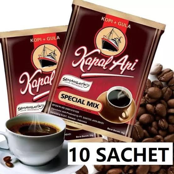 Kopi Kapal Api Hitam Renceng isi 10 Kopi + Gula | Lazada Indonesia