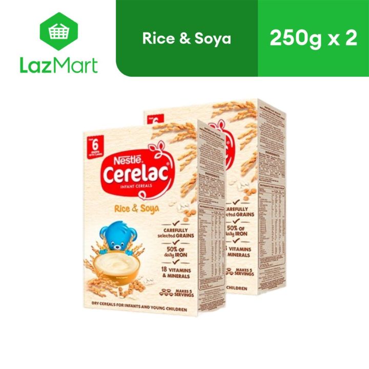 NESTLÉ CERELAC Baby Food Rice & Soya 250g - Pack of 2 | Lazada PH