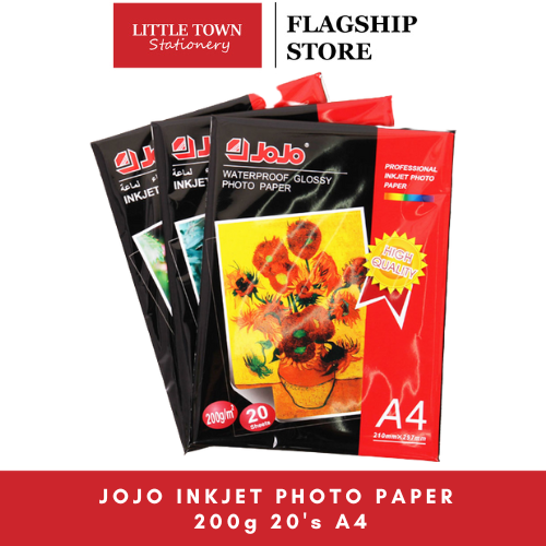 Jojo Waterproof Glossy Photo Paper 200gsm A4 / 20sheets | Lazada PH
